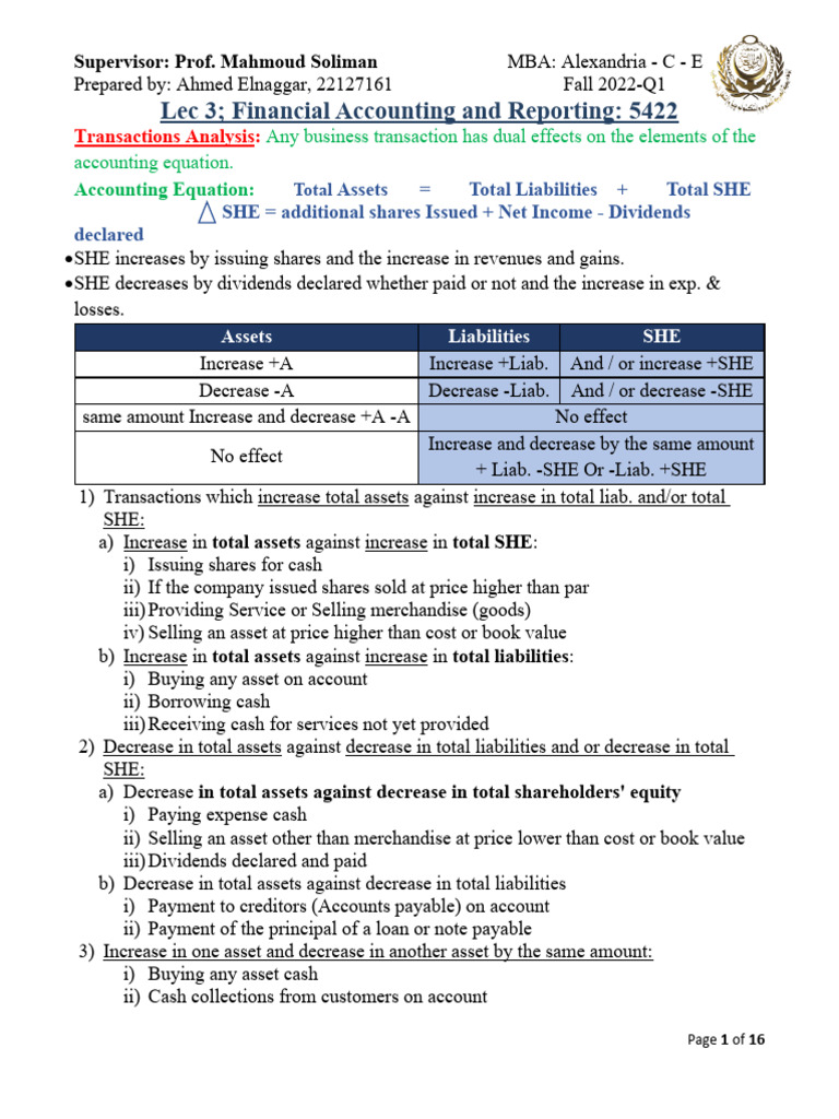 Lec 3 | PDF | Debits And Credits | Book Value