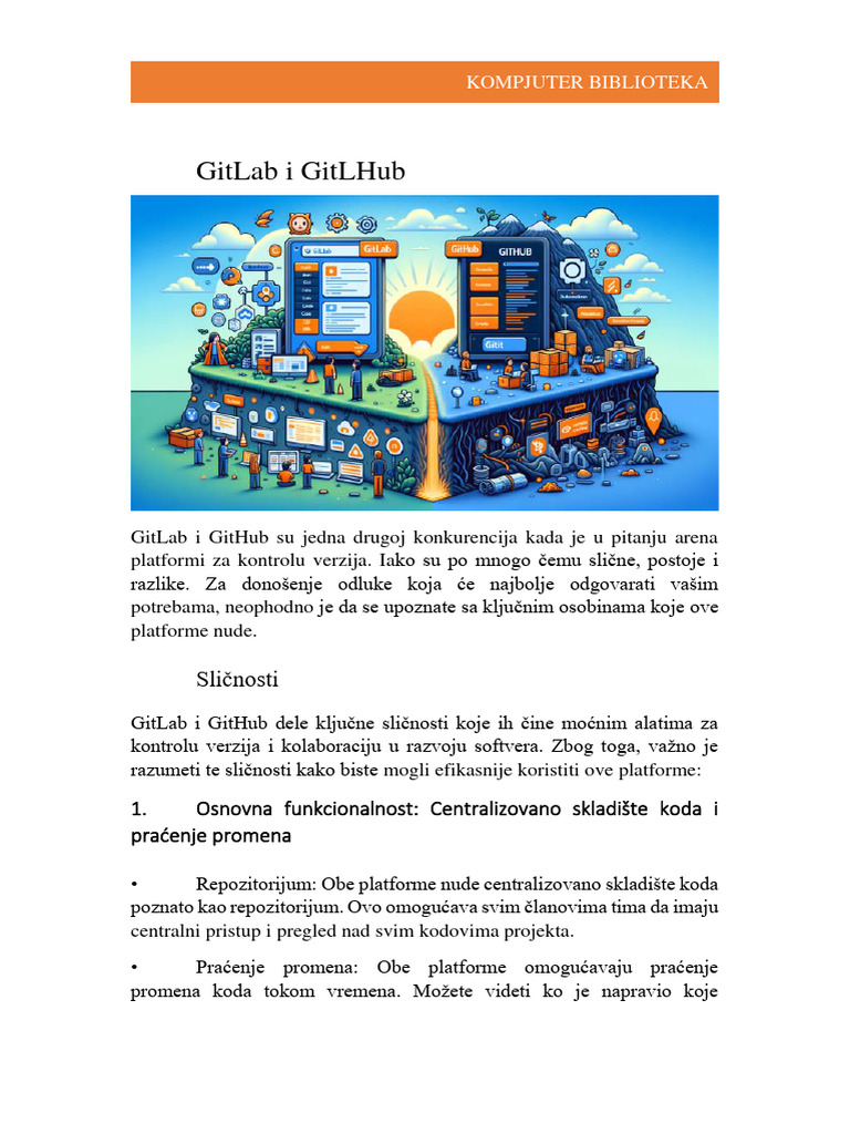 GitHub I GitLab Koju Platformu Izabrati | PDF