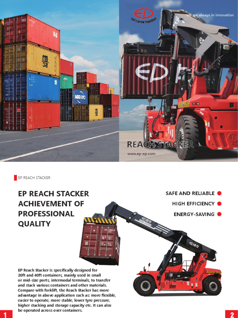 EP Reach Stacker Overview and Features | PDF | Energy Conservation | Tire