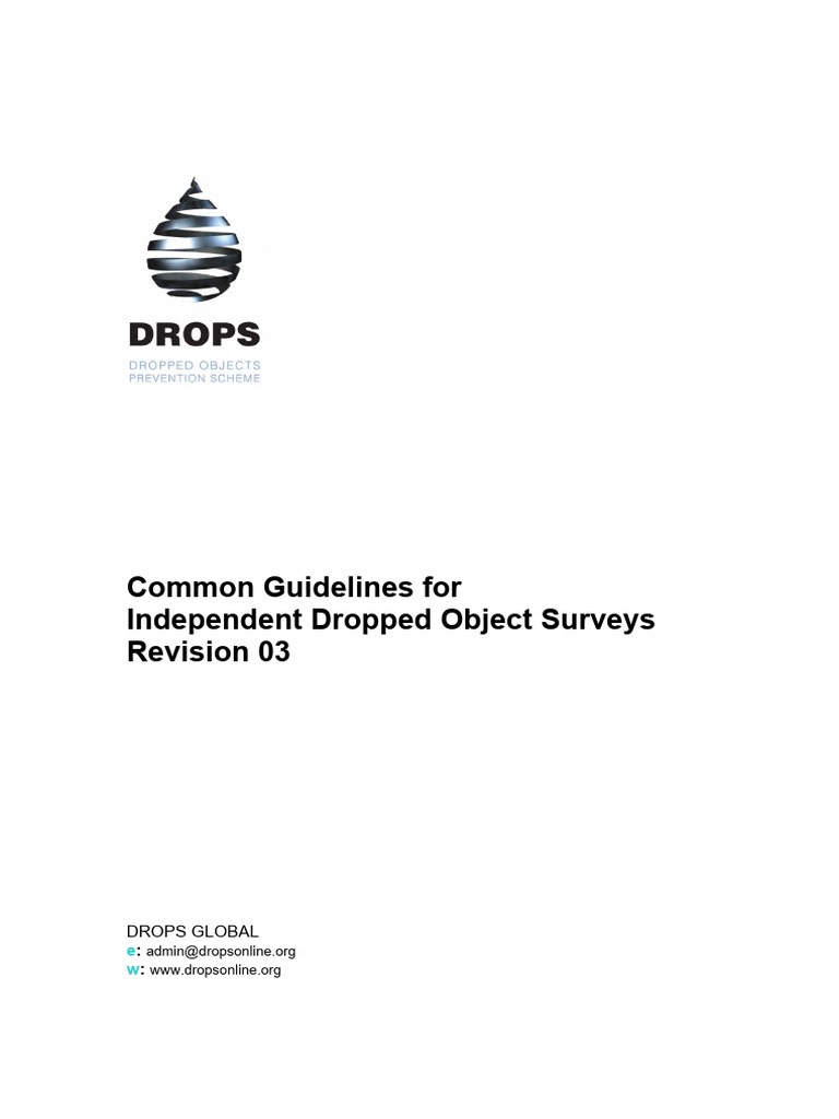Common Guide Dropped Object Surveys Issue 03 | PDF | Nut (Hardware) | Risk