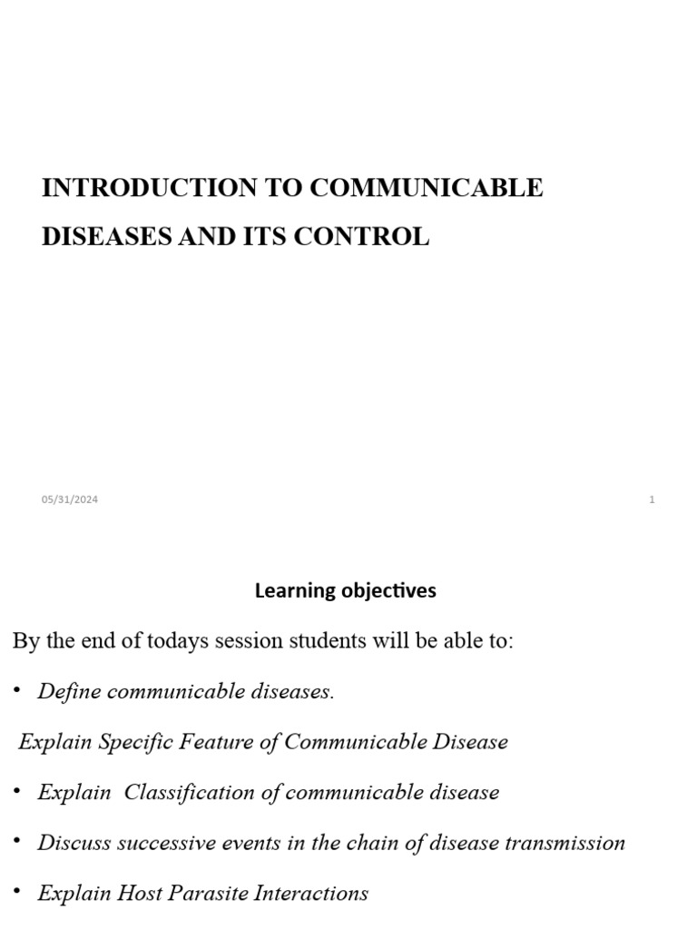 Part 1-Introduction CDC | PDF | Infection | Pathogen