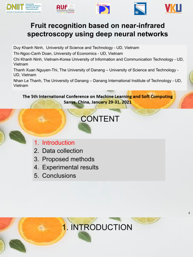 NIR Deep Learning for Fruit ID | PDF | Deep Learning | Machine Learning