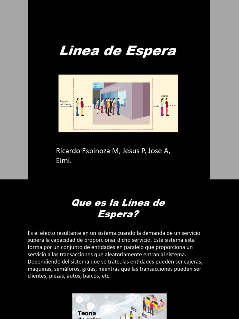 Linea de Espera Presentacion | PDF | Distribución de veneno | Enseñanza de matemática