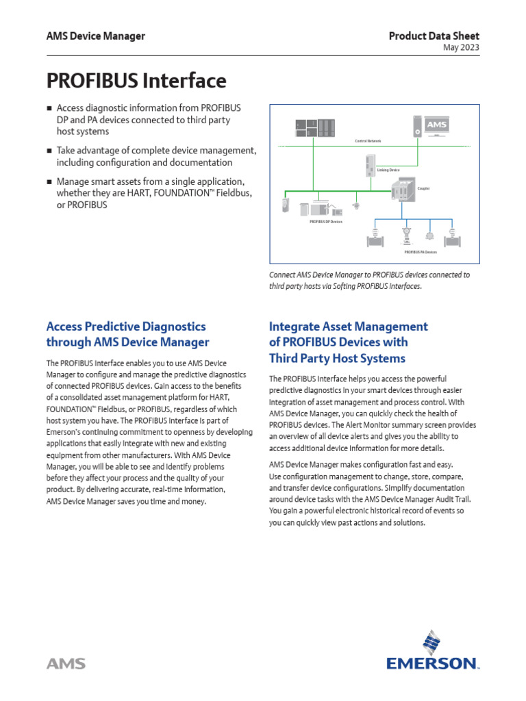 Product Data Sheet Profibus Interface Ams en 39216 | PDF | Computing | Information And ...