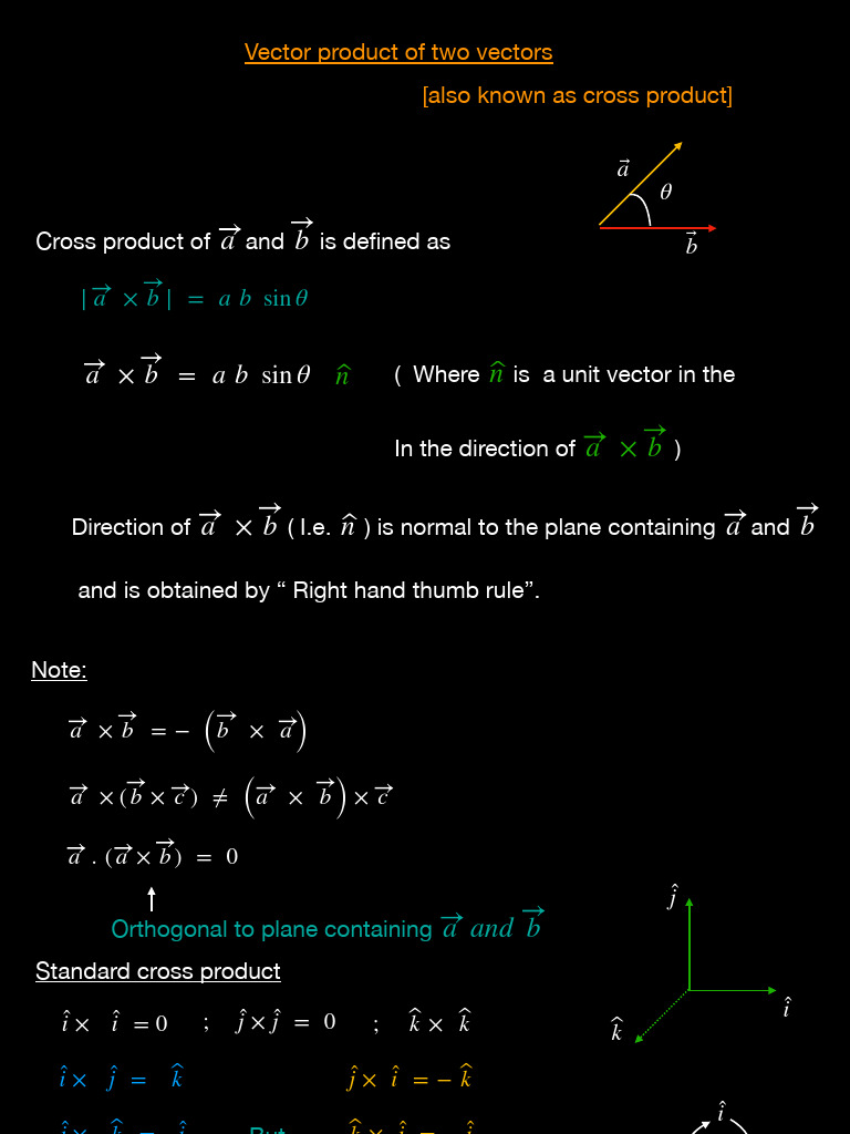 Cross Product and Its Applications | PDF | Area | Algebra