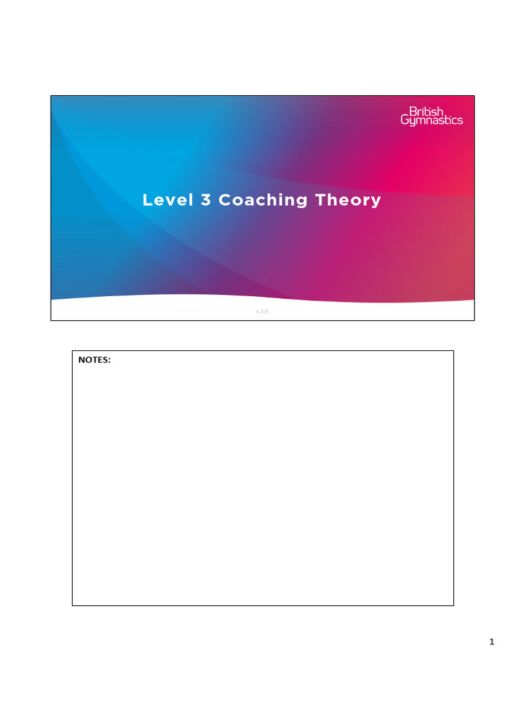 Level3 Coaching Theory Presentation | Download Free PDF | Information | Learning