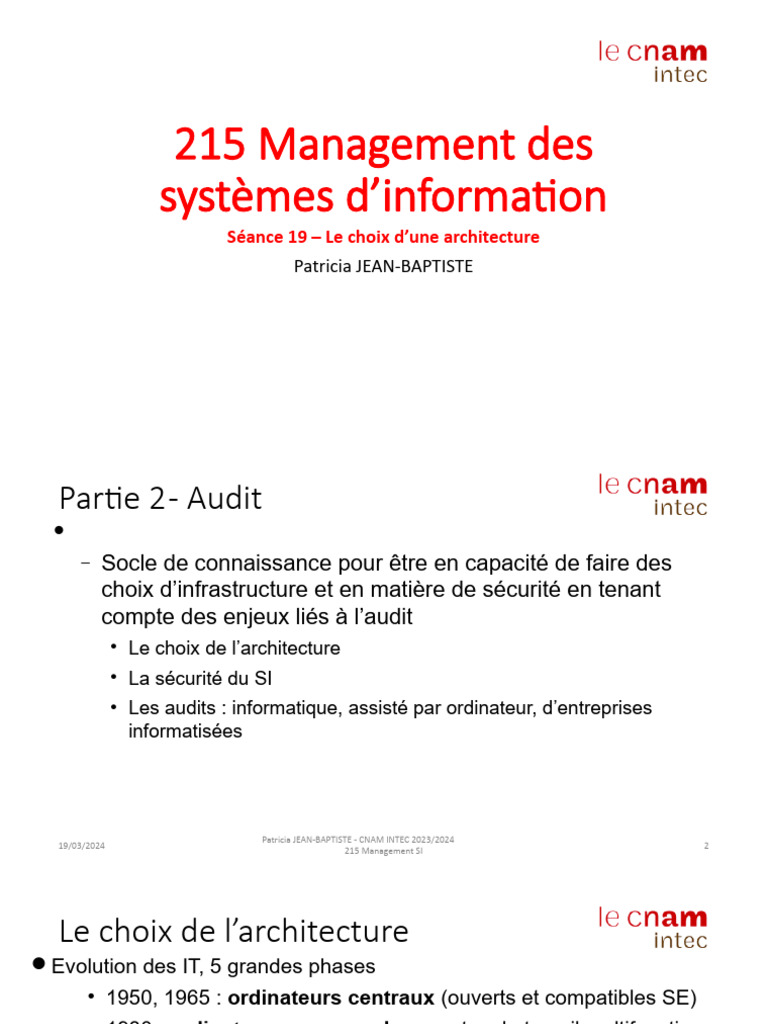 215 MSI - 19 - Le Choix D'une Architecture | PDF | Client–serveur ...