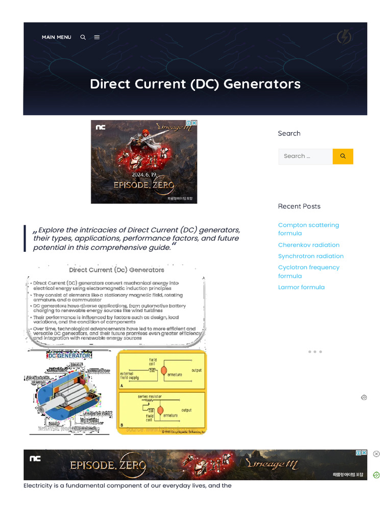 Direct Current (DC) Generators - How It Works, Application & Advantages ...