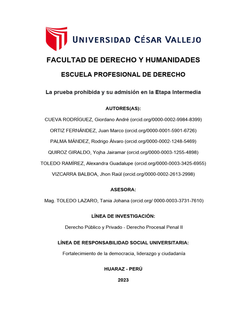 Ensayo - Trab. Individual | PDF | Violación | Regla de exclusión