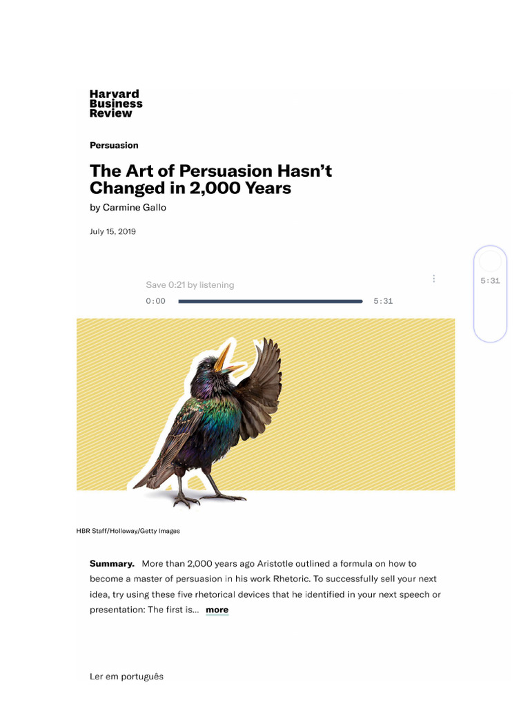 The Art of Persuasion Hasn't Changed in 2,000 Years | PDF