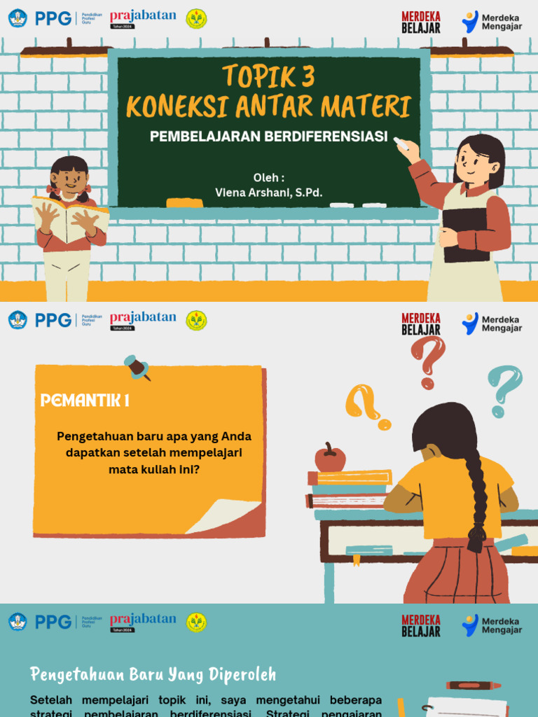 Topik 3 - Koneksi Antar Materi - Pembelajaran Berdiferensiasi | PDF | Karier & Perkembangan