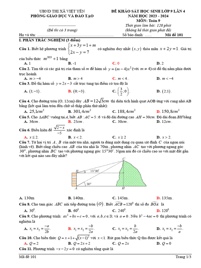 de-khao-sat-toan-9-lan-4-nam-2023-2024-phong-gddt-viet-yen-bac-giang | PDF