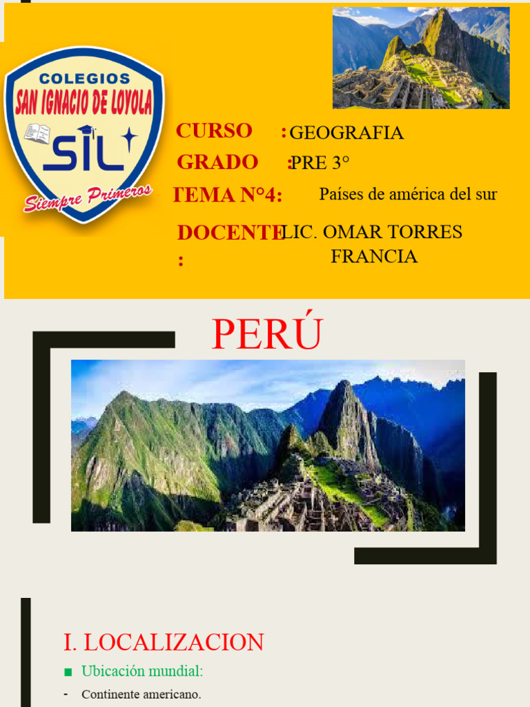 Geografía y Política del Perú en Sudamérica | PDF | Andes | Gobierno local