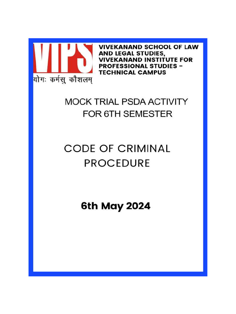 Moot Problem | PDF | Mental Disorder | Forensic Science