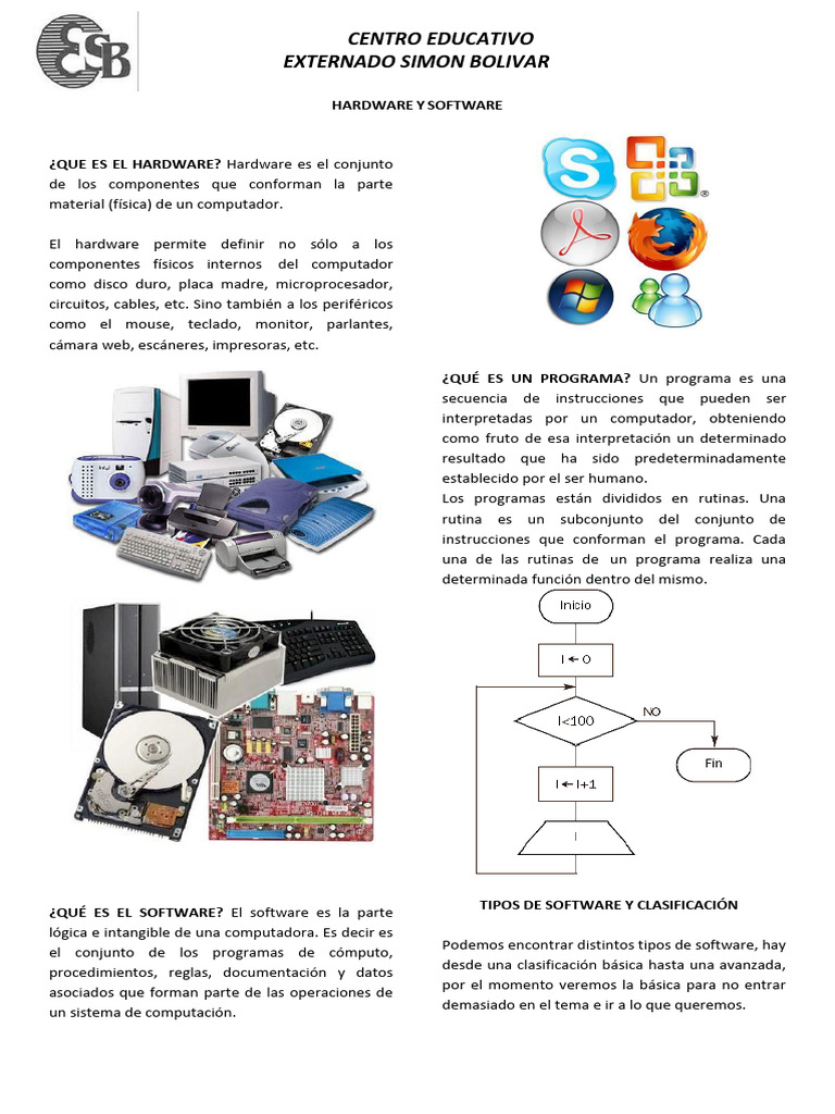 Introducción a Hardware y Software | PDF | Hardware de la computadora | Programa de computadora