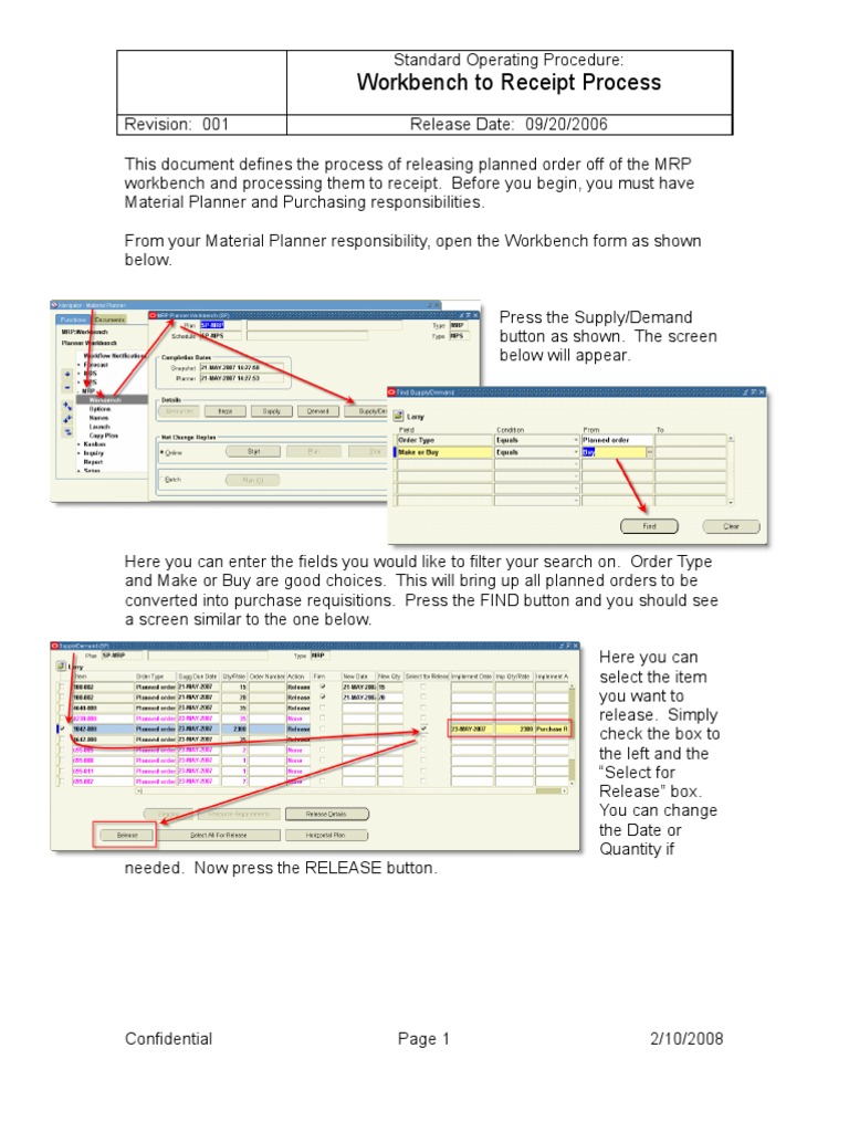 MRP Workbench Oracle | Receipt | Information Science