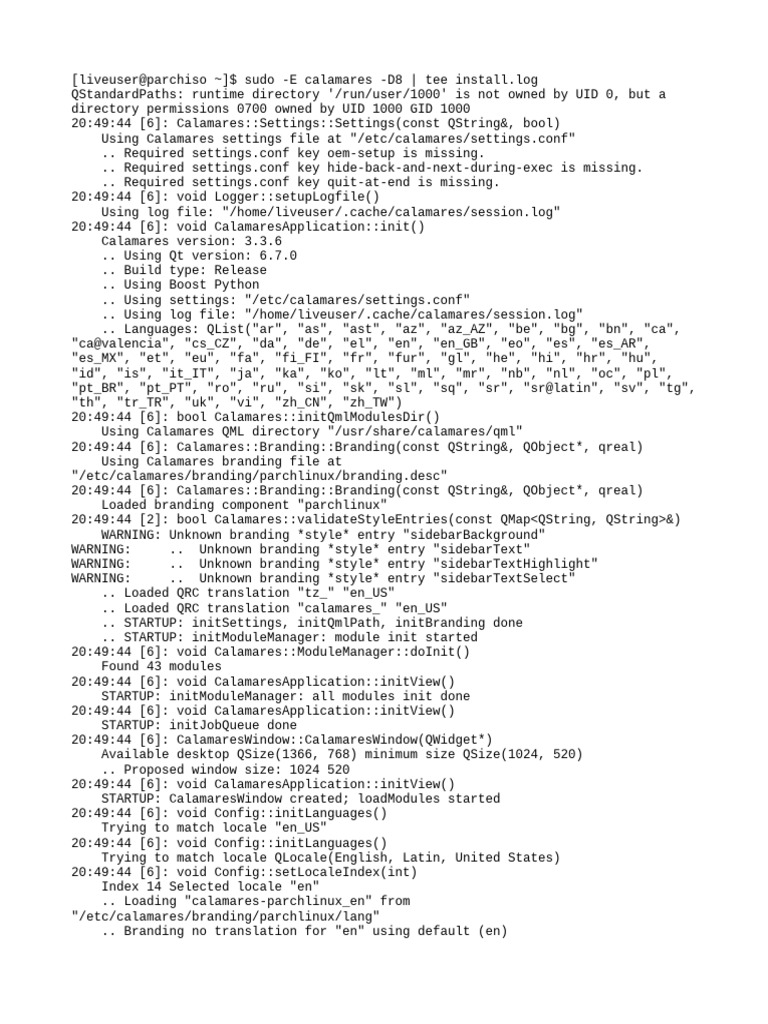 Install Log | PDF | Computing Platforms | Operating System Families