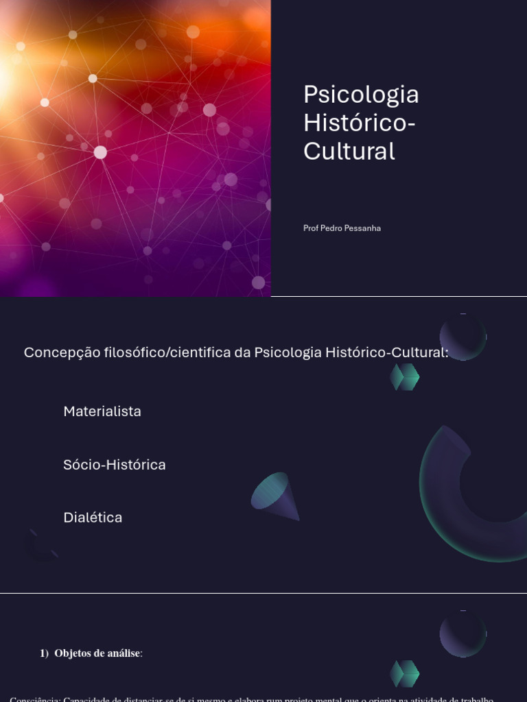 Histórico Cultural de Vygotsky e Leontiev | PDF | Psicologia | Comunicação
