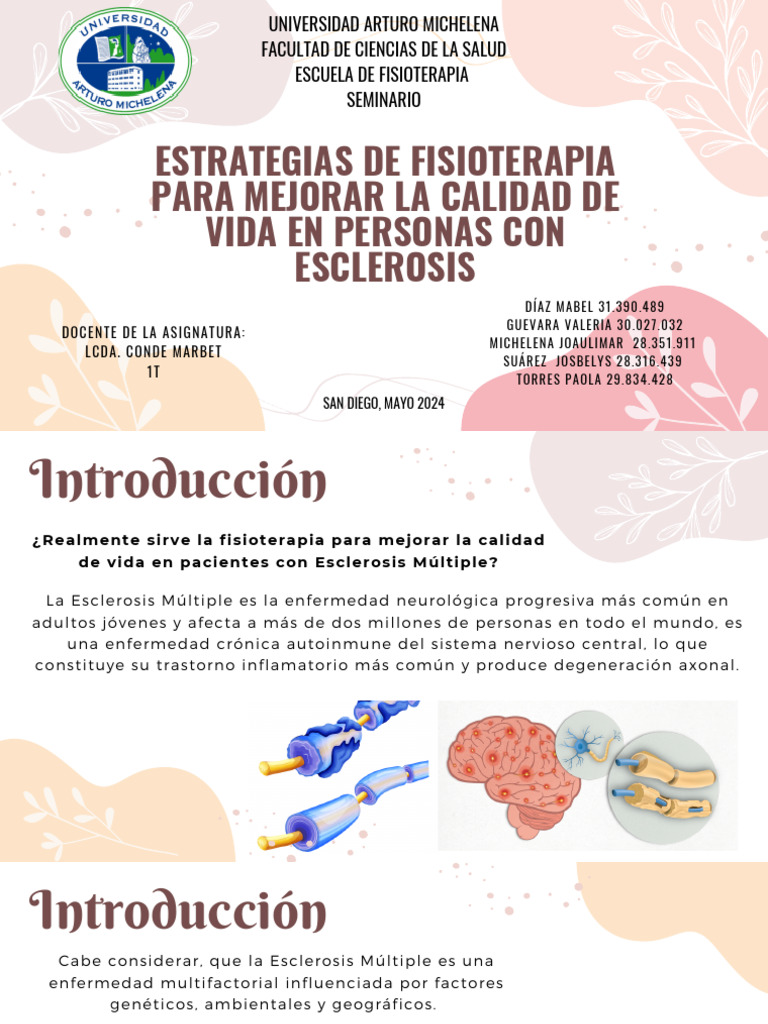 Fisioterapia y calidad de vida en esclerosis | PDF | Esclerosis ...