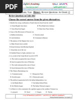 Grade 9 - History Worksheet W, S | PDF | Ethiopia