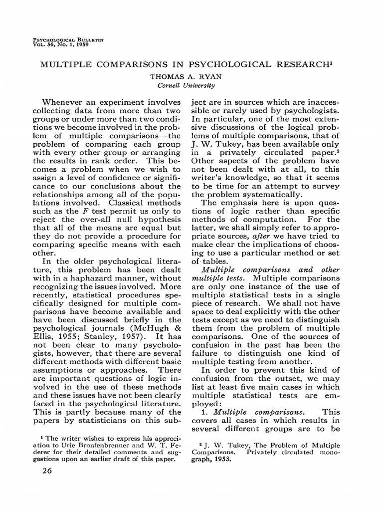 Cornell University: Psychological Bulletin VOL. 56, No. 1, 1959 | PDF ...