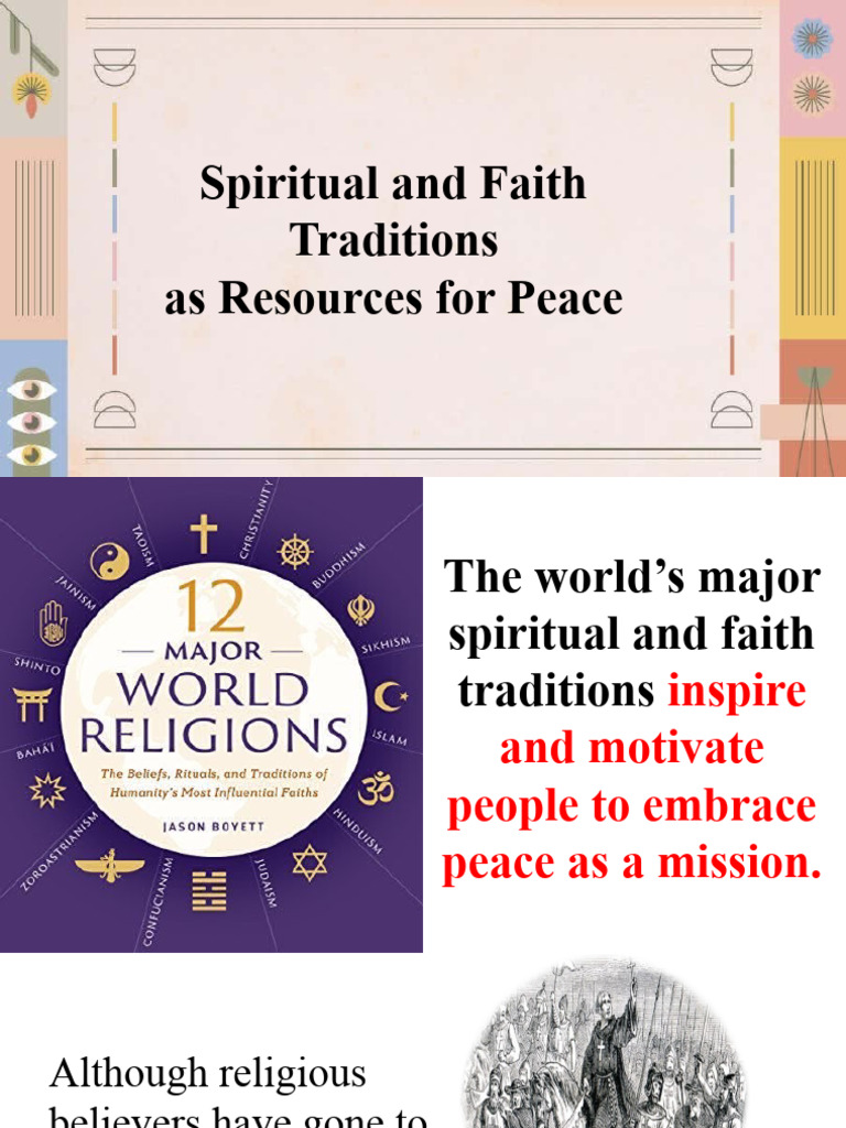 Spiritual Faith Tradition As Resources For Peace | PDF | Faith | Peace