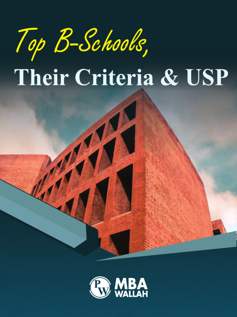 Top B-Schools, Their Criteria and USP | PDF | Graduate Management ...