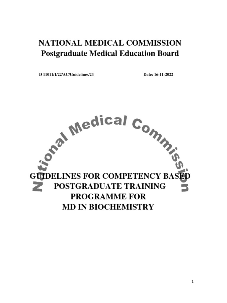 MD Biochemistry Revised Guidelines 1 | PDF | Immune System | Metabolism