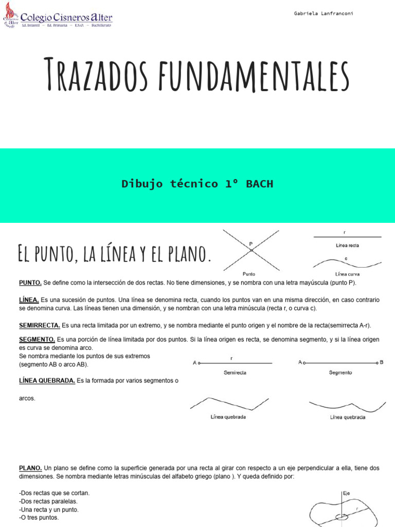 Trazados Fundamentales | PDF | Línea (geometría) | Perpendicular