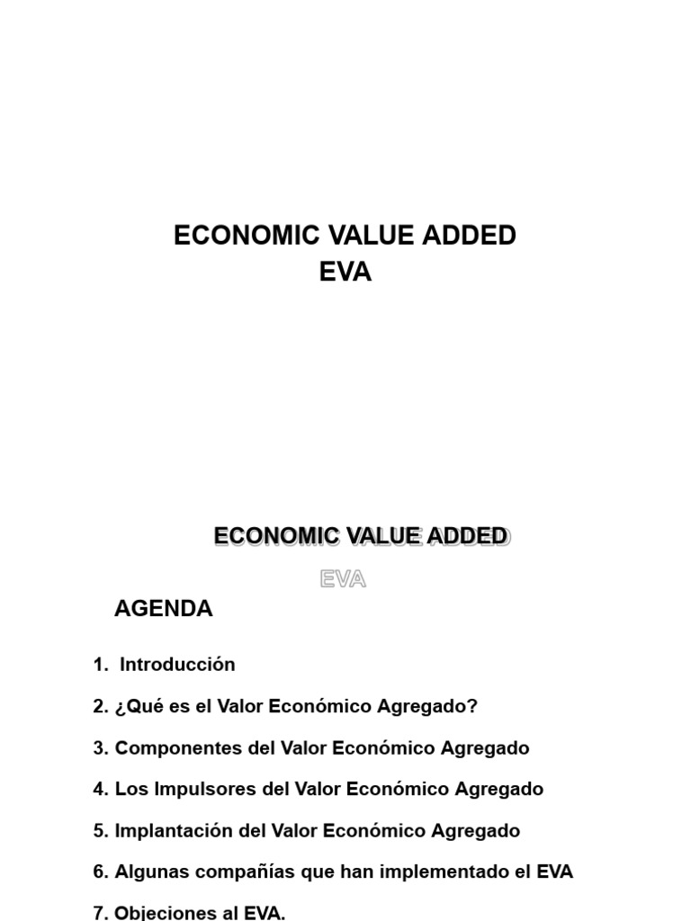 Economic Value Added | PDF | Business | Dinero