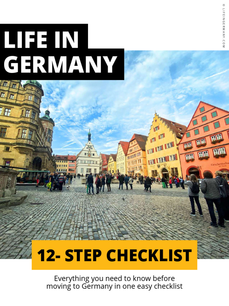 Moving to Germany Checklist | PDF | Visa Inc. | Insurance