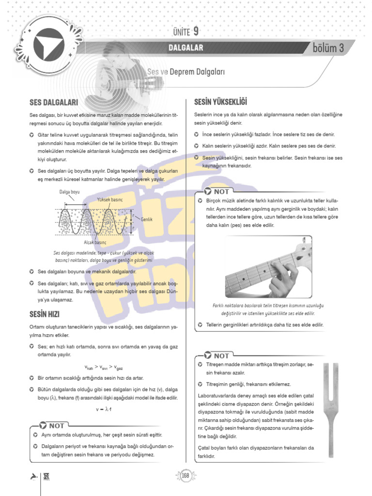 Tyt Fizik Dalgalar Ses Ve Deprem Dalgalari Konu Anlatimi PDF | PDF