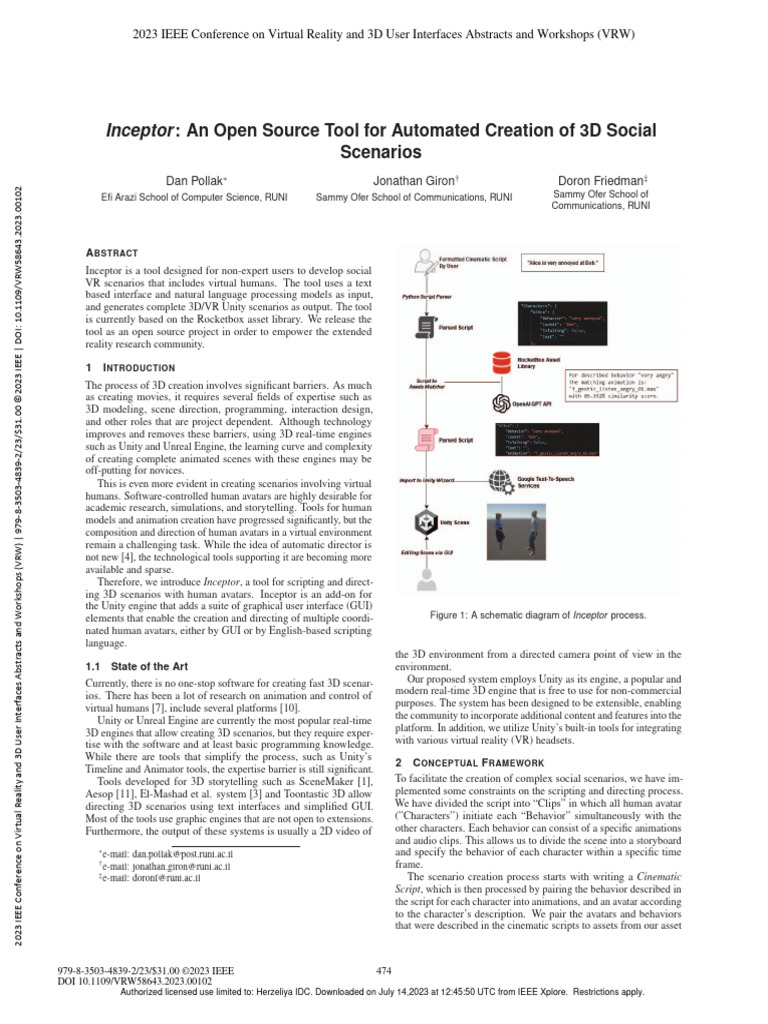 Inceptor An Open Source Tool For Automated Creation of 3D Social ... Inceptor An Open Source Tool For Automated Creation of 3D Social ...