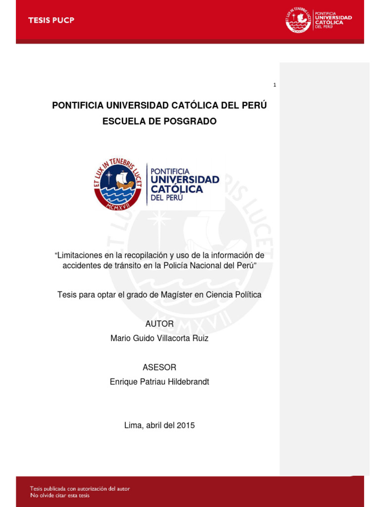 Villacorta Ruiz Mario Guido Limitaciones | PDF | Valores | Seguridad vial