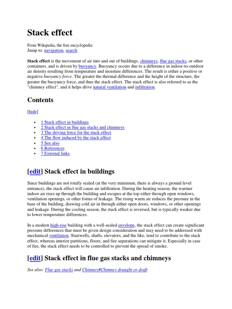 Stack Effect: Stack Effect Is The Movement of Air Into and Out of ...