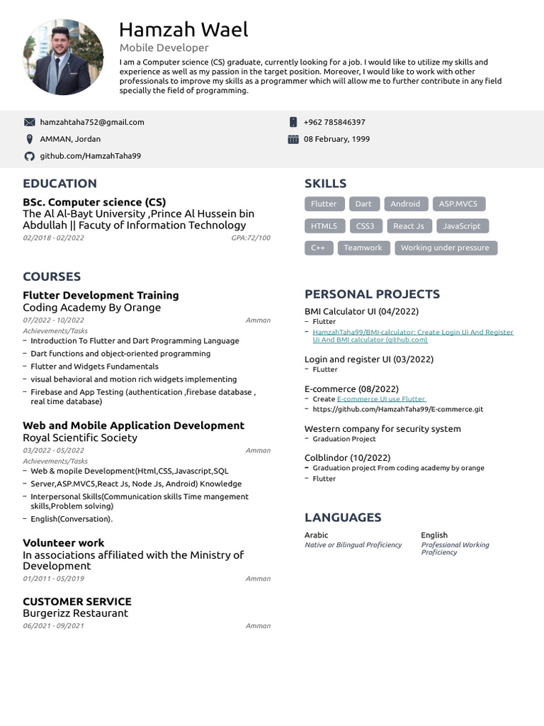 Hamzah's Resume. | PDF | Mobile App | Software