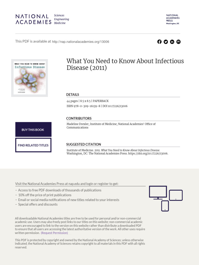 What You Need To Know About Infectious Disease (2011) : This PDF Is ...