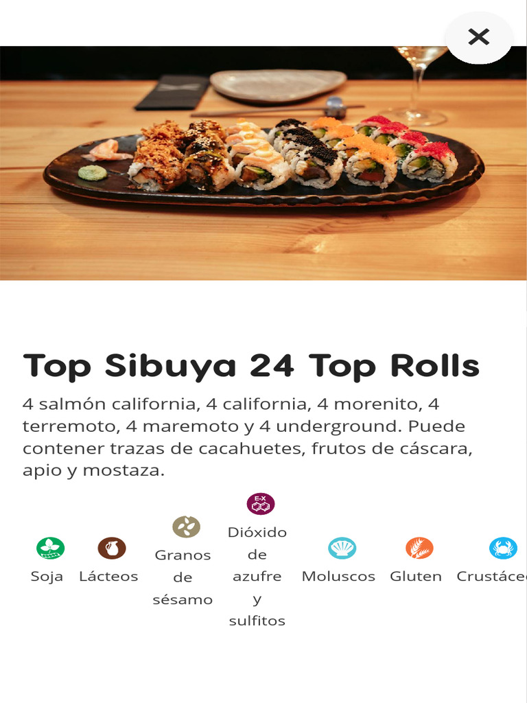 Menú y alérgenos de Sibuya Urban Sushi Bar | PDF | Salud y bienestar ...