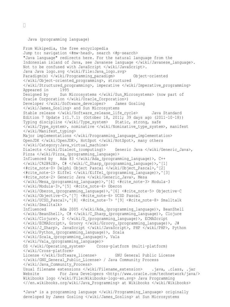 Java (Programming Language) | PDF | Java Virtual Machine | Java (Software Platform)