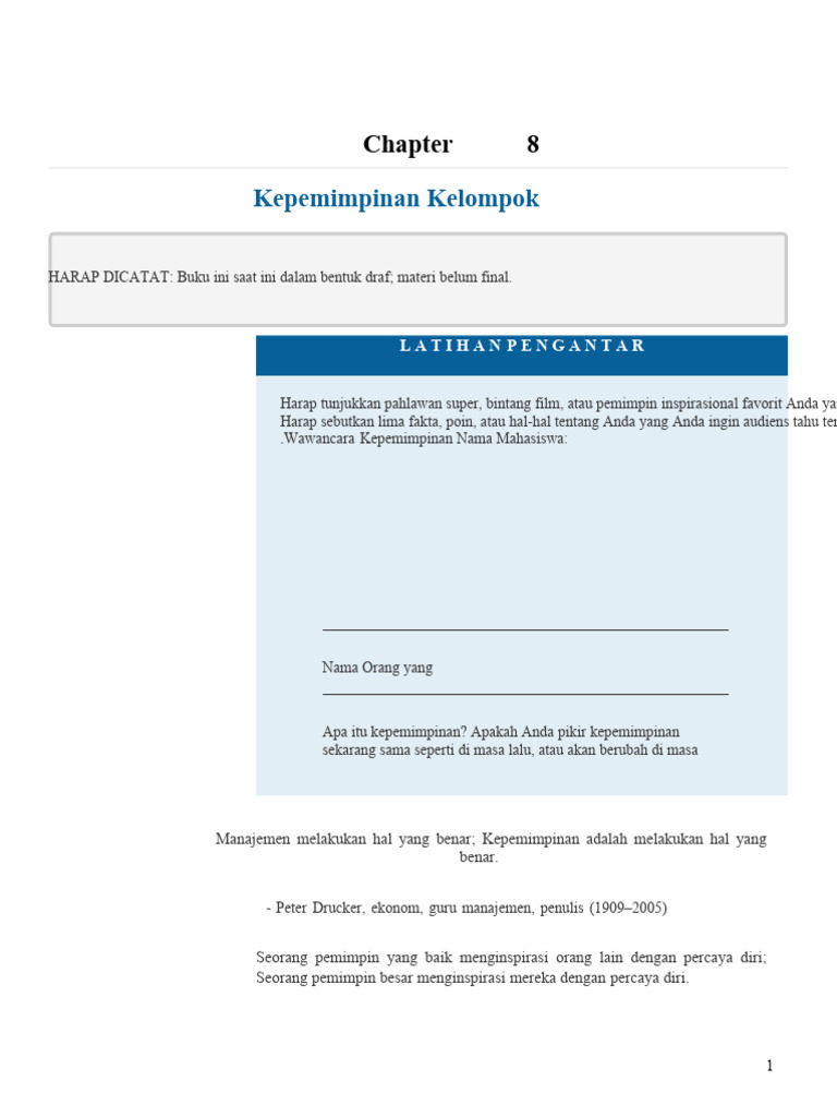 Dinamika Kepemimpinan dalam Tim | PDF