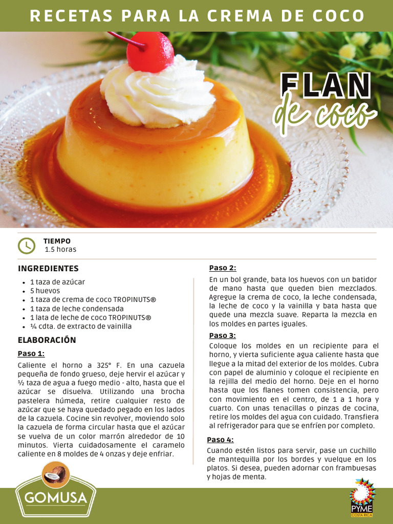Receta Coco Gomusa | PDF | Leche de coco | Cocina