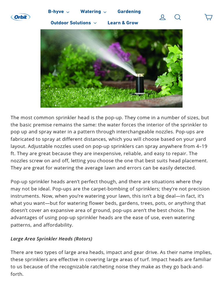 Best Sprinkler Heads for Lawn Care | PDF | Home & Garden | Art