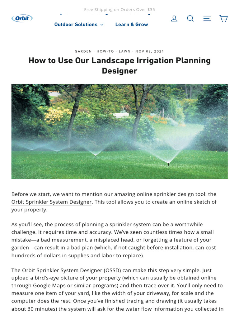 How To Use Our Landscape 1 | PDF | Irrigation
