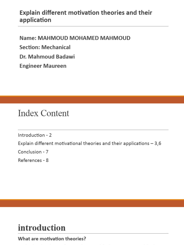 OMAR ALI RAMDAN Project - Modle Anwser (M) | PDF | Motivational ...