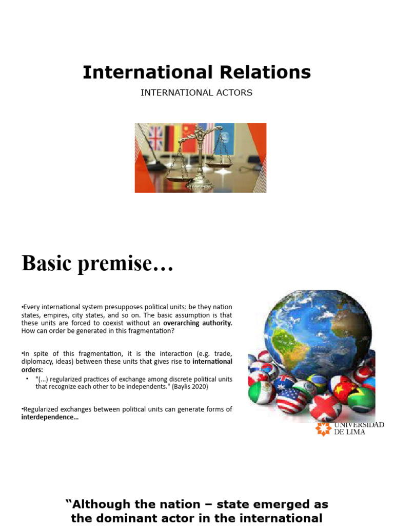 Actors, Elements and Key Concepts in International Relations (1) (1) (2) MODIFICADO | PDF ...