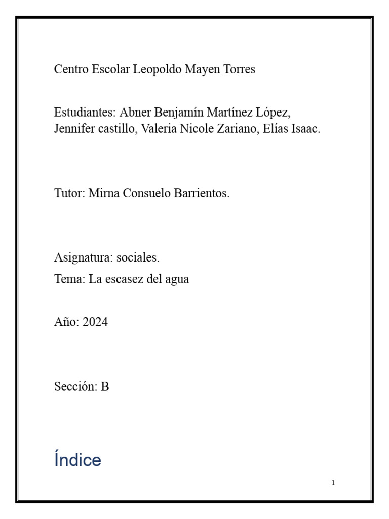 Escasez de Agua en San José El Naranjo | PDF | Agua | Escasez de agua