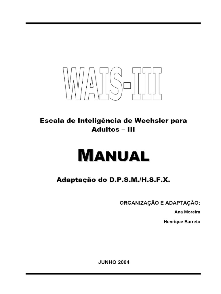 Manual Wais III | PDF