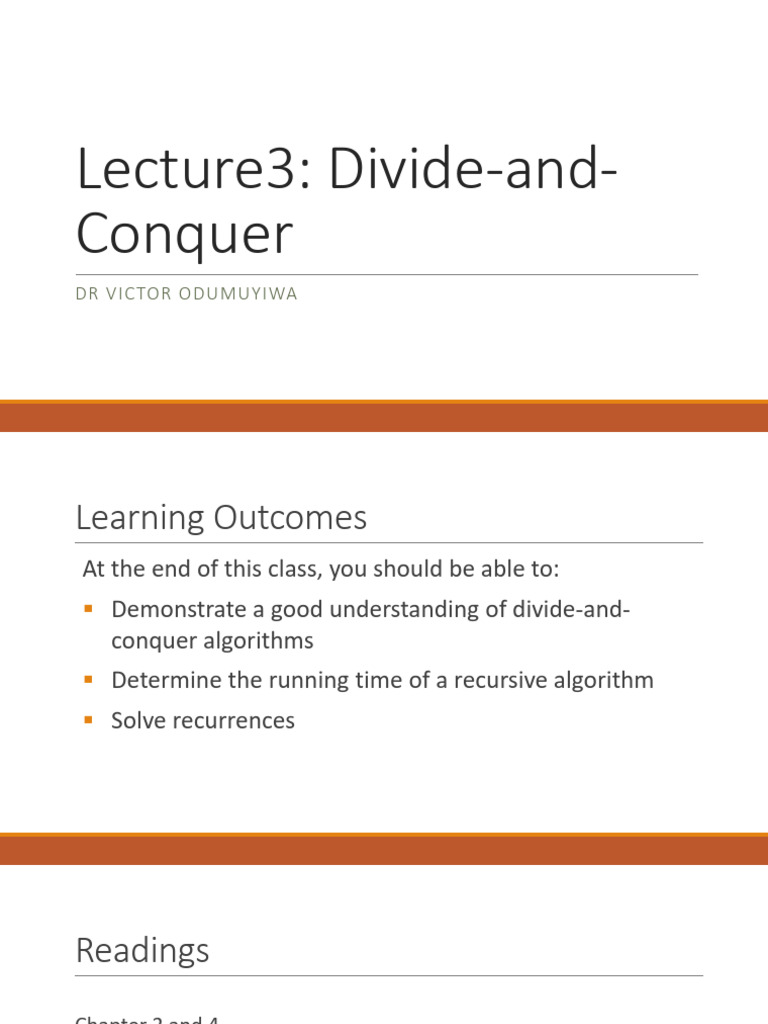 Understanding Divide-and-Conquer Algorithms | PDF | Computational Science | Applied Mathematics