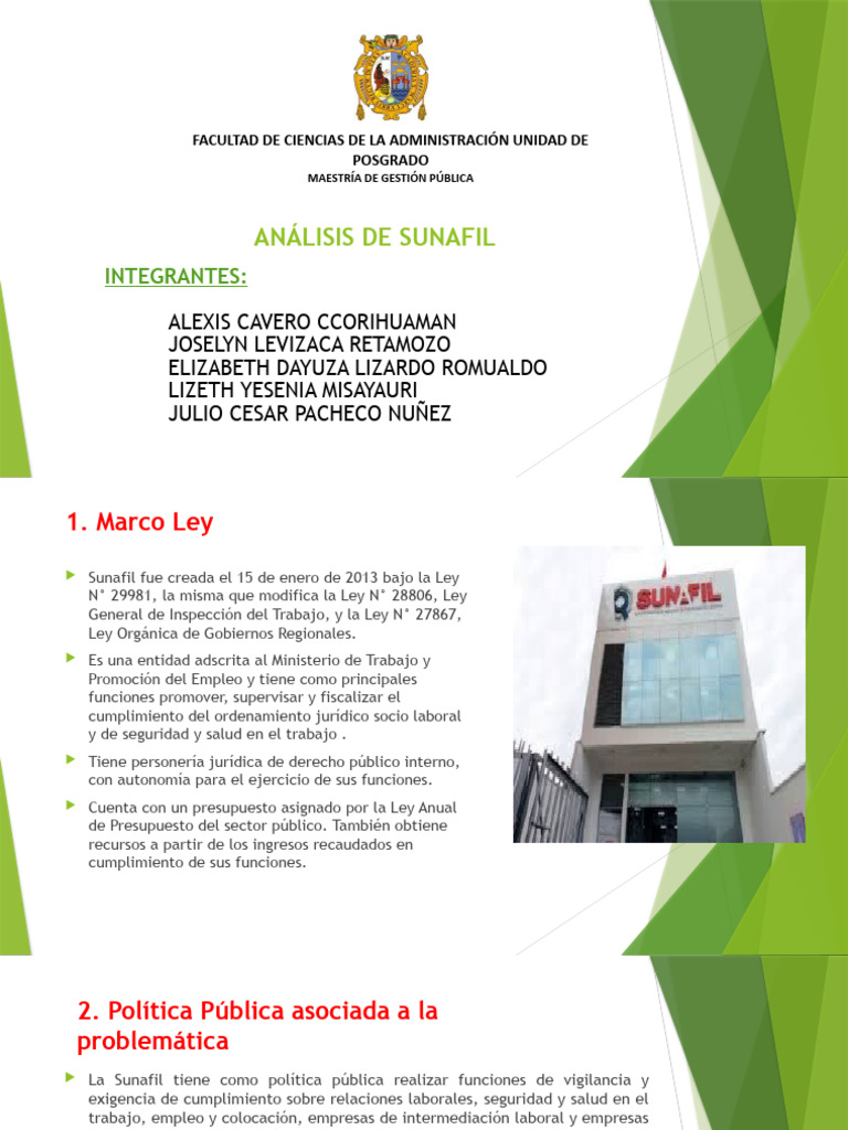 Análisis Sunafil | PDF | Gestión de recursos humanos | Economias