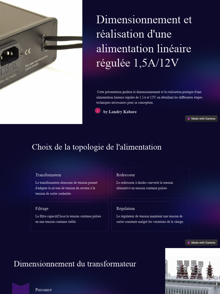 Alimentation Linéaire 1,5A/12V | PDF | Redresseur | Filtre (électronique)